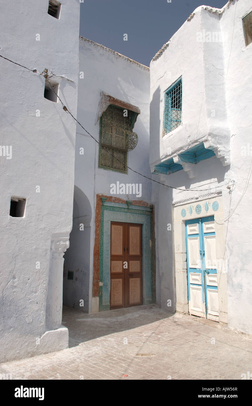 Old street corner and doorways in kairouan Tunisia Stock Photo - Alamy