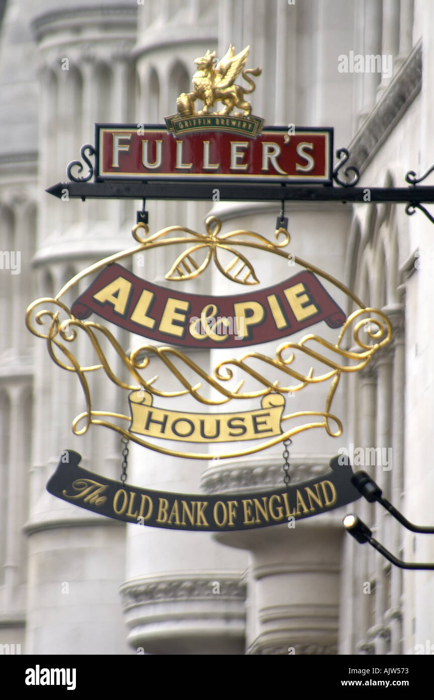 Fuller s Ale and Pie House sign logo Fleet Street London EC4 Stock ...