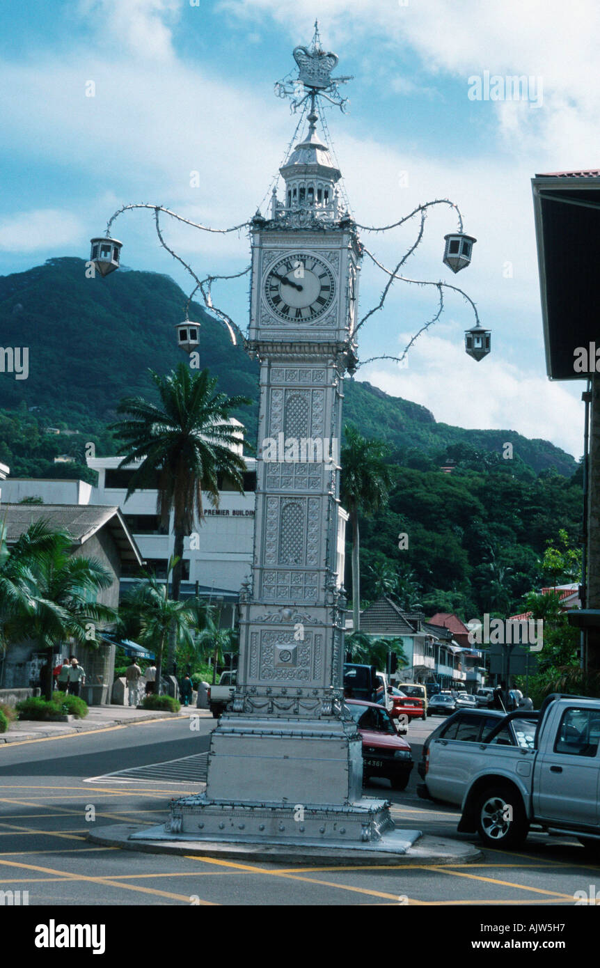 Clock tower / Mahe Stock Photo - Alamy