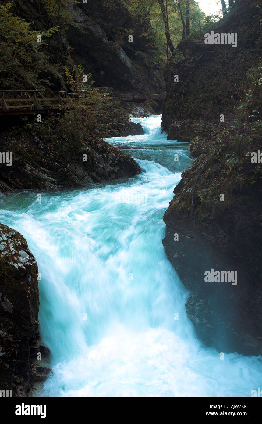 Waterfall slap in Slovenia Stock Photo - Alamy