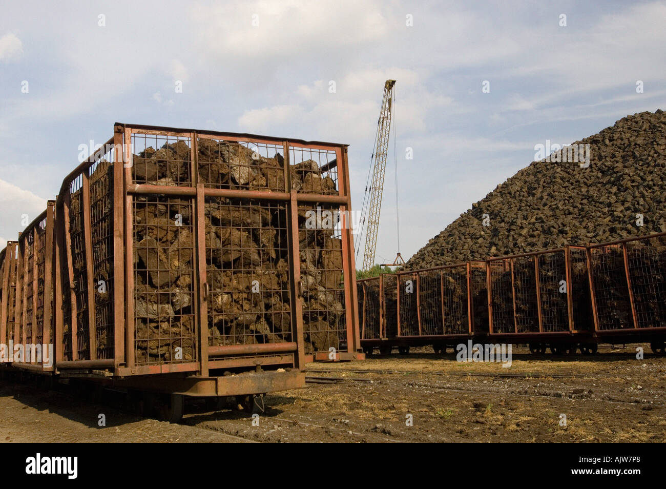 Stacks of peat Stock Photo - Alamy