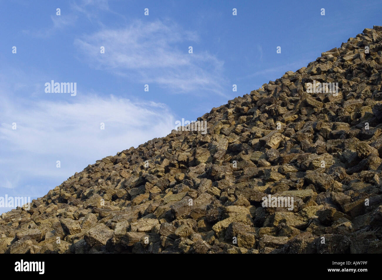 Stacks of peat Stock Photo - Alamy