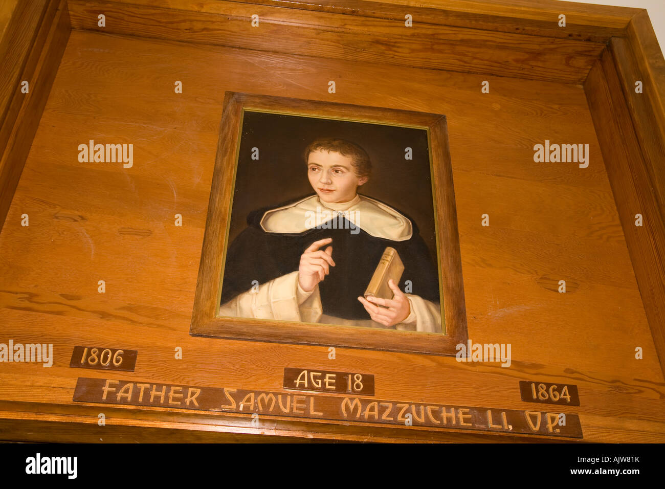 Painting of Father Samuel Mazzuchelli, pioneer priest and educator, who ...