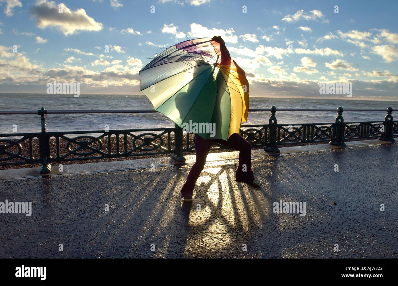 Wind gust woman hi-res stock photography and images - Alamy