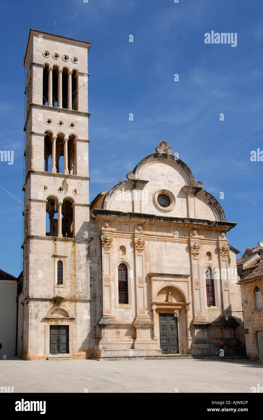 Sveti Stjepan or St Stephens Cathedral Hvar Town Hvar Island Dalmatia ...