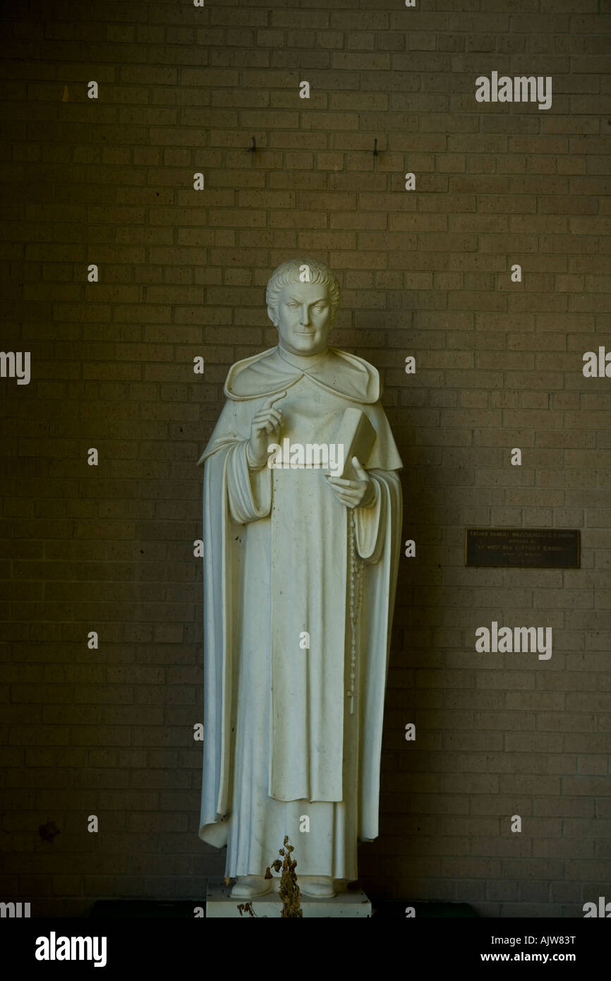 statue of Father Samuel Mazzuchelli, pioneer priest and educator, who ...