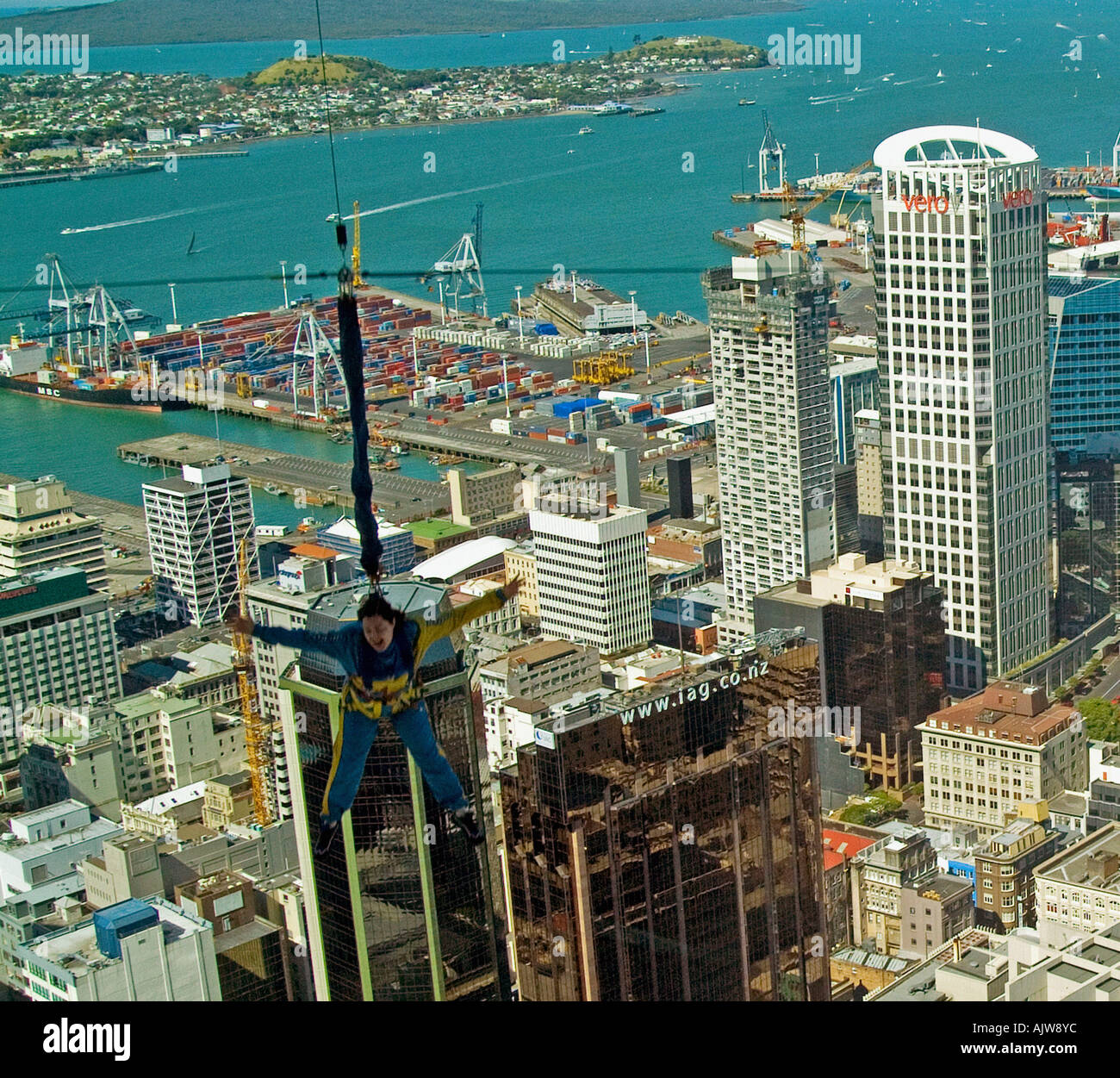 Auckland sky tower bungee hi-res stock photography and images - Alamy