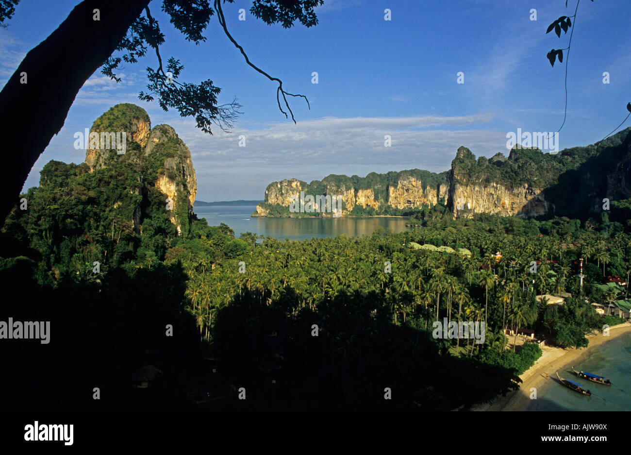 View over East Railay Thailand Stock Photo - Alamy
