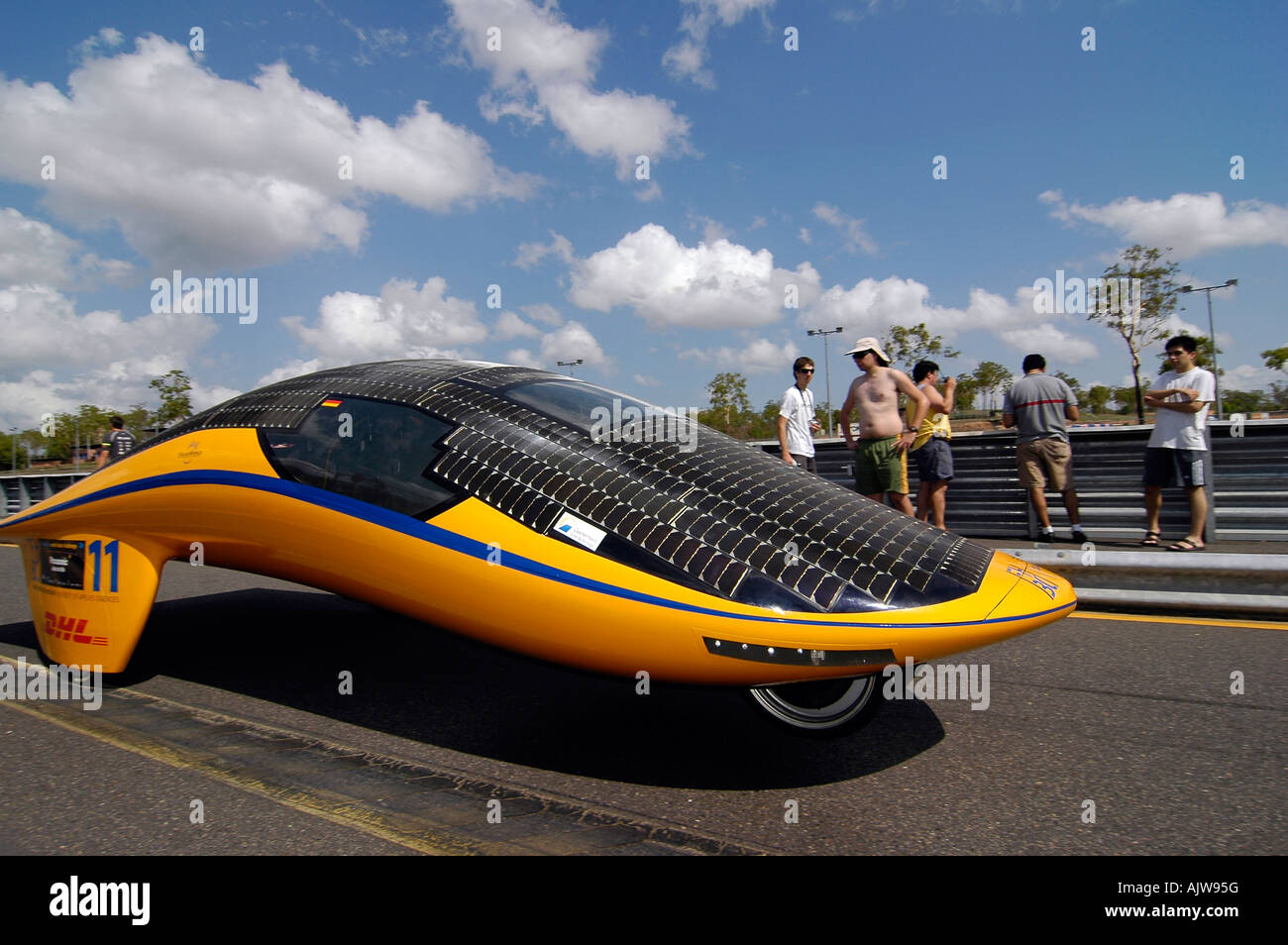 A solar racing car. This vehicle uses photovoltaik technology to ...