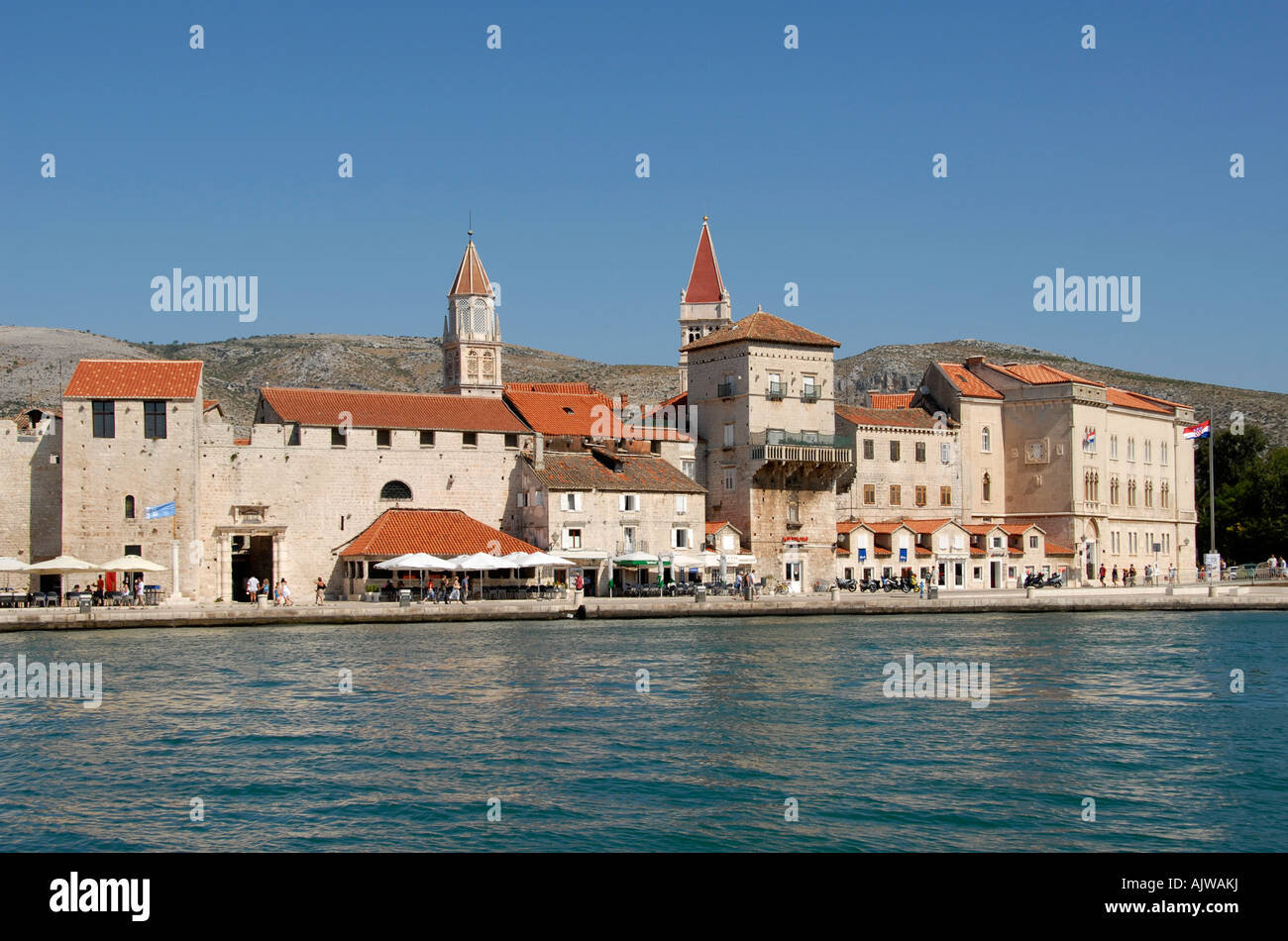 Trogir waterfront from Ciovo Dalmatia Croatia Stock Photo - Alamy