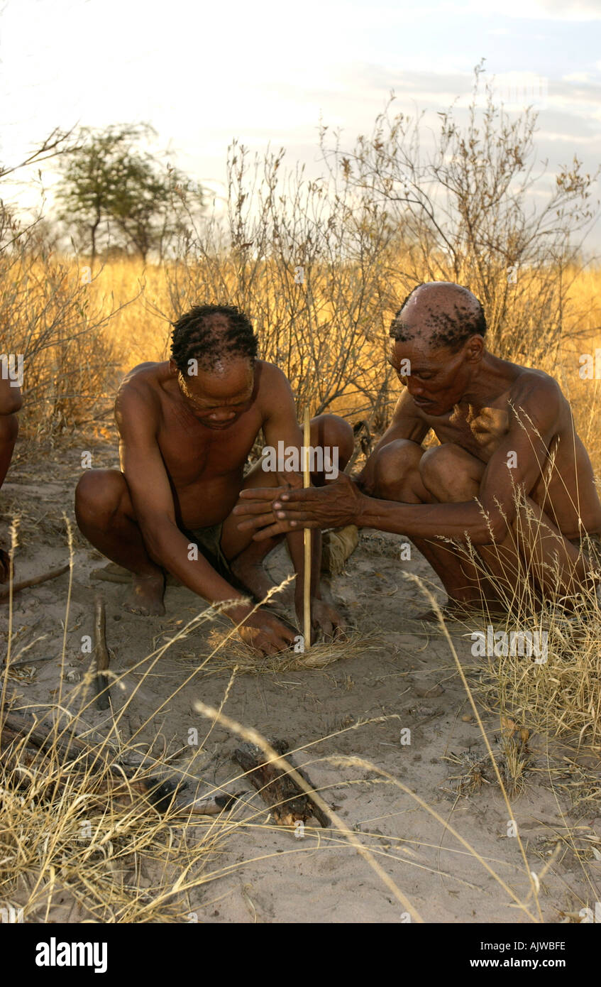 Bushman making fire hi-res stock photography and images - Alamy