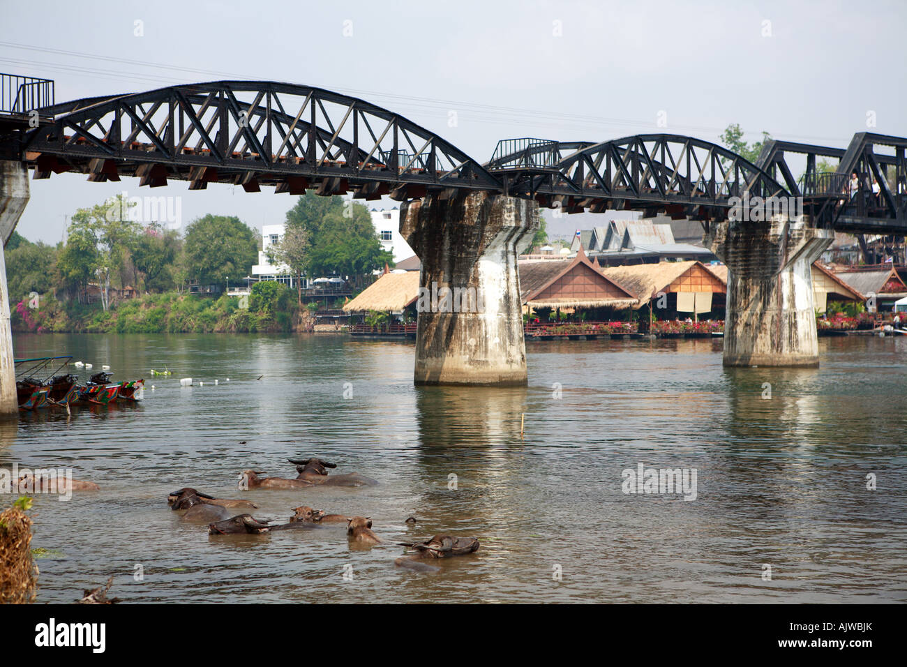 Bridge on the River Kwai at Kanchanaburi Stock Photo - Alamy