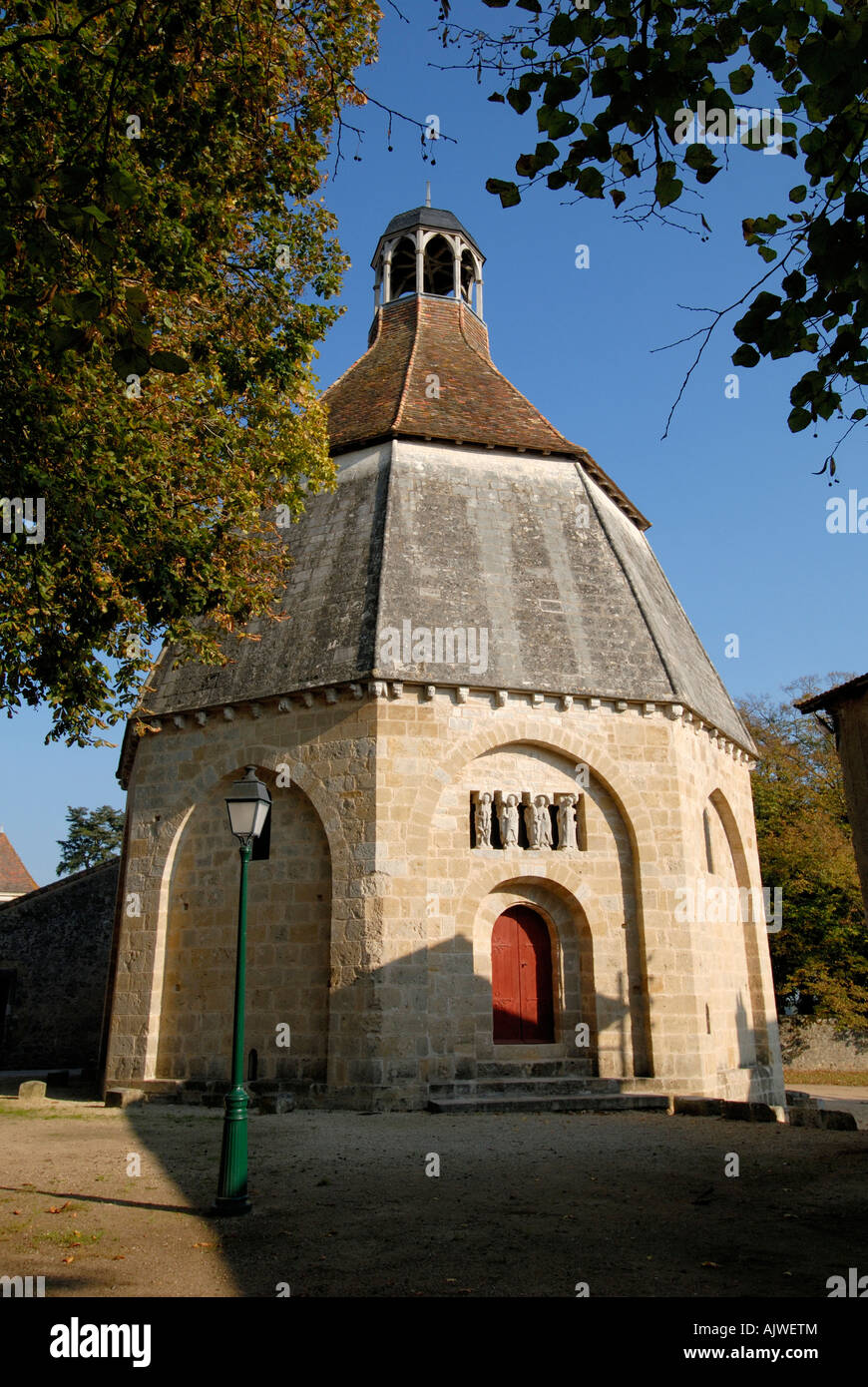The Octagon (XIIth century) funeral chapel, Montmorillon, Vienne ...