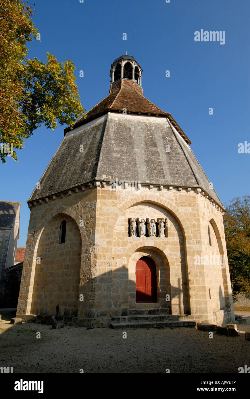 The Octagon (XIIth century) funeral chapel, Montmorillon, Vienne ...