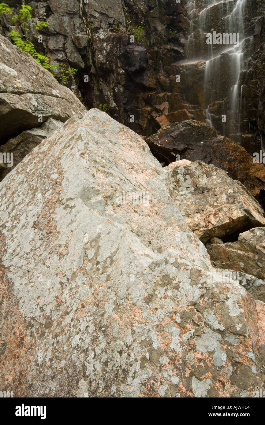 A waterfall near Waterfall Bridge Part of the carriage road system in ...
