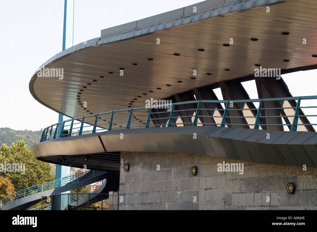Detail curved staircase railing hi-res stock photography and images - Alamy