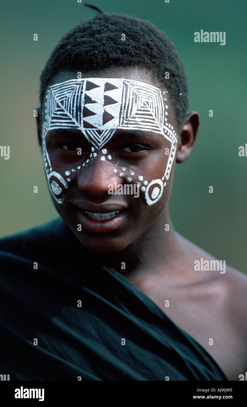 Young Massai Warrior Stock Photo - Alamy