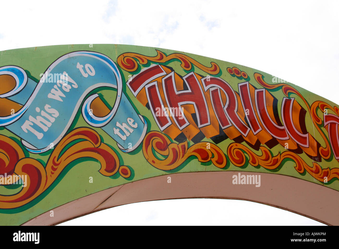 Fairground sign no children hi-res stock photography and images - Alamy