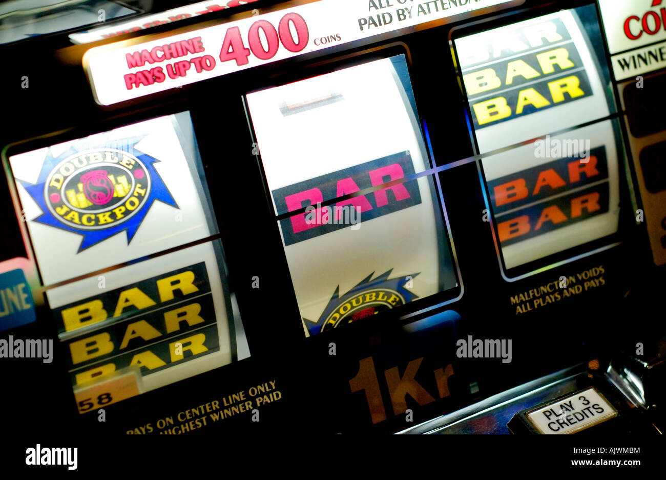 Closeup of slot machine Stock Photo - Alamy