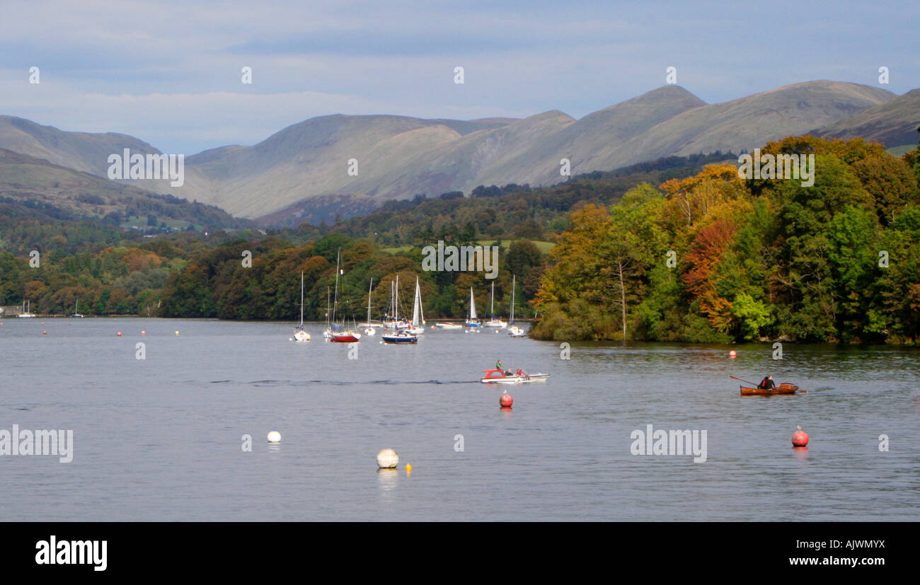 View of Lake Windermere in the Lake District National Park, England, UK ...