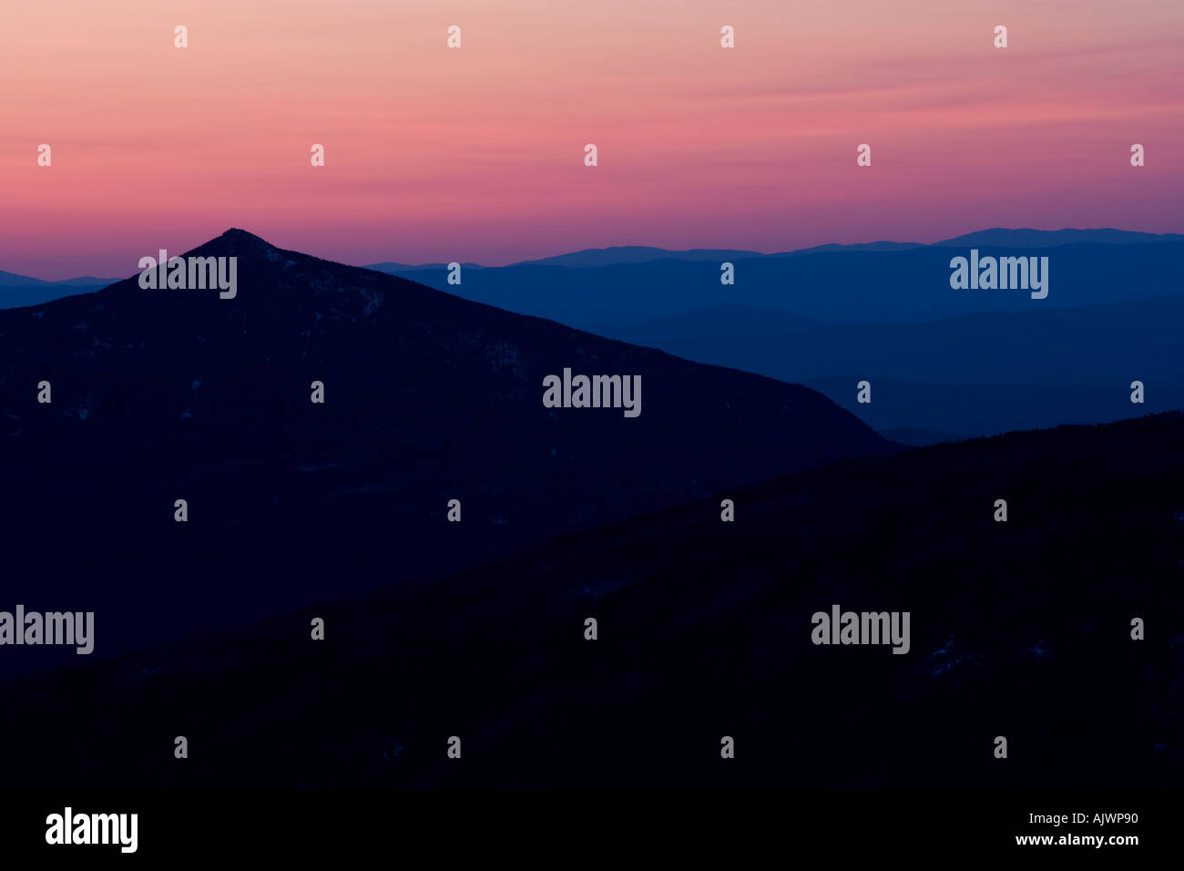 Mt Garfield at sunset as seen from Mt Bond in New Hampshire s White ...