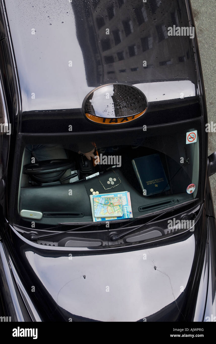 aerial view of london taxi cab Stock Photo - Alamy
