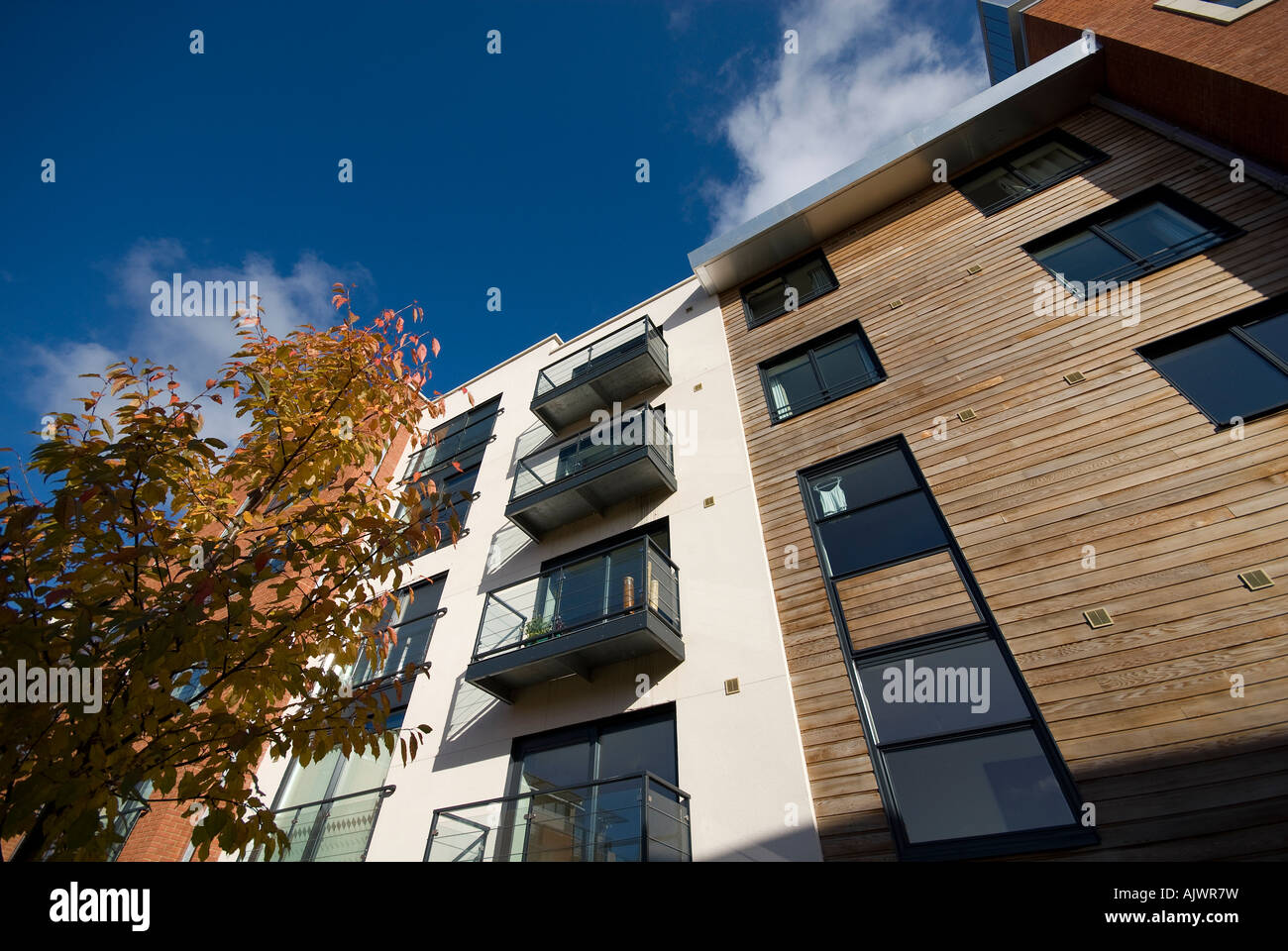 modern contemporary block of flats Stock Photo - Alamy