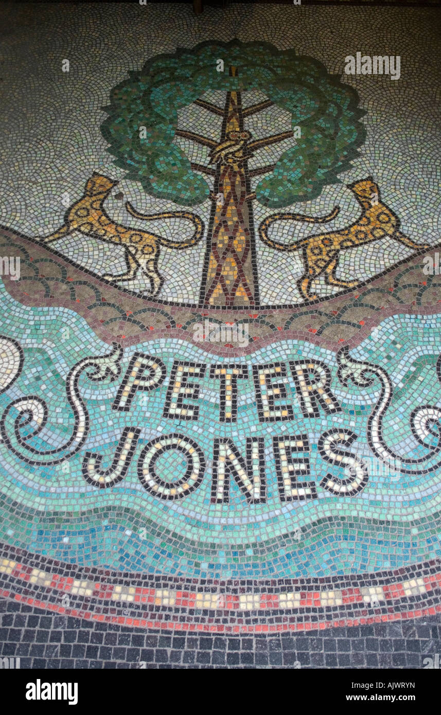 Entrance Mosaic Peter Jones Department Store Chelsea London Stock Photo ...