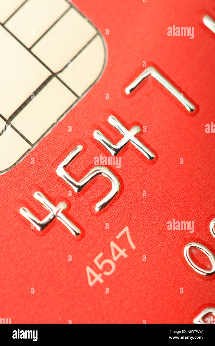 Credit card account number creditcard detail Stock Photo - Alamy