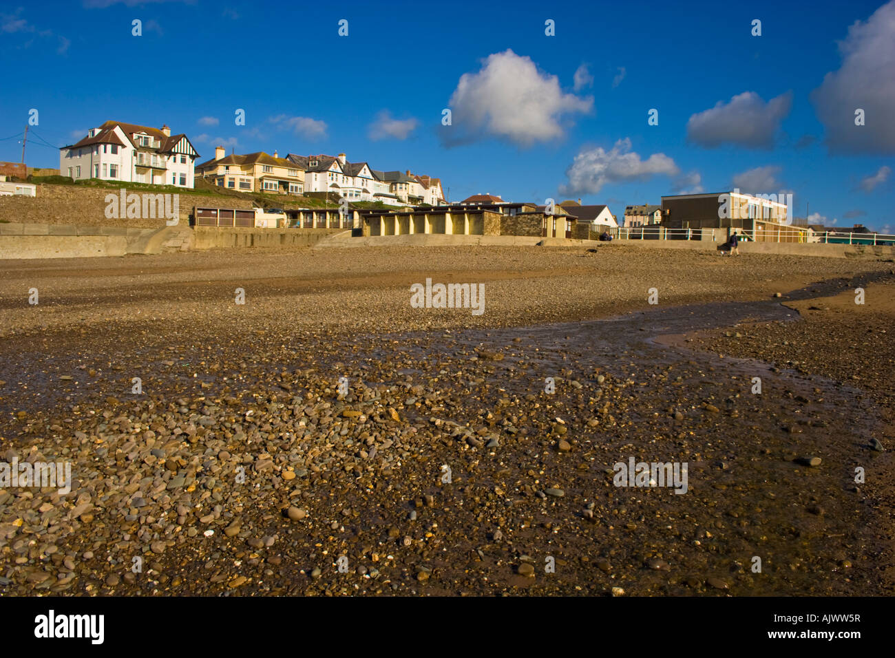 Crooklets Beach bude North Cornwall England UK with houses in the ...