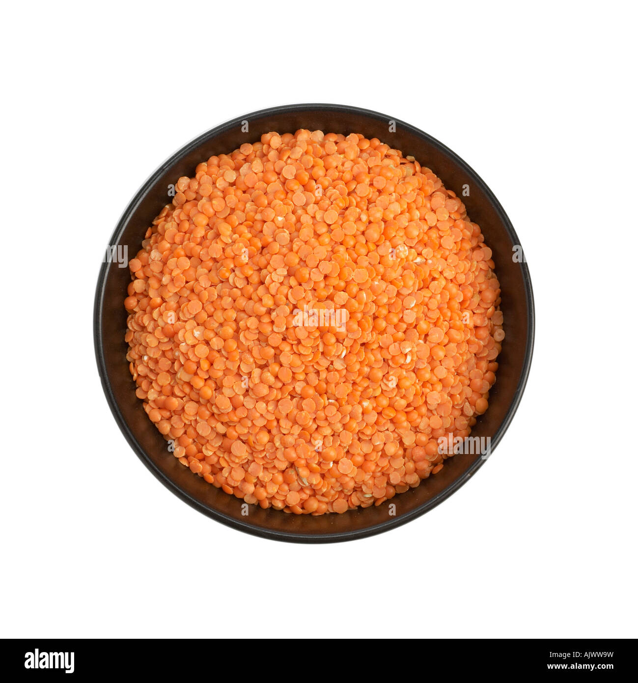 Dried Red Lentils in bowl Stock Photo - Alamy
