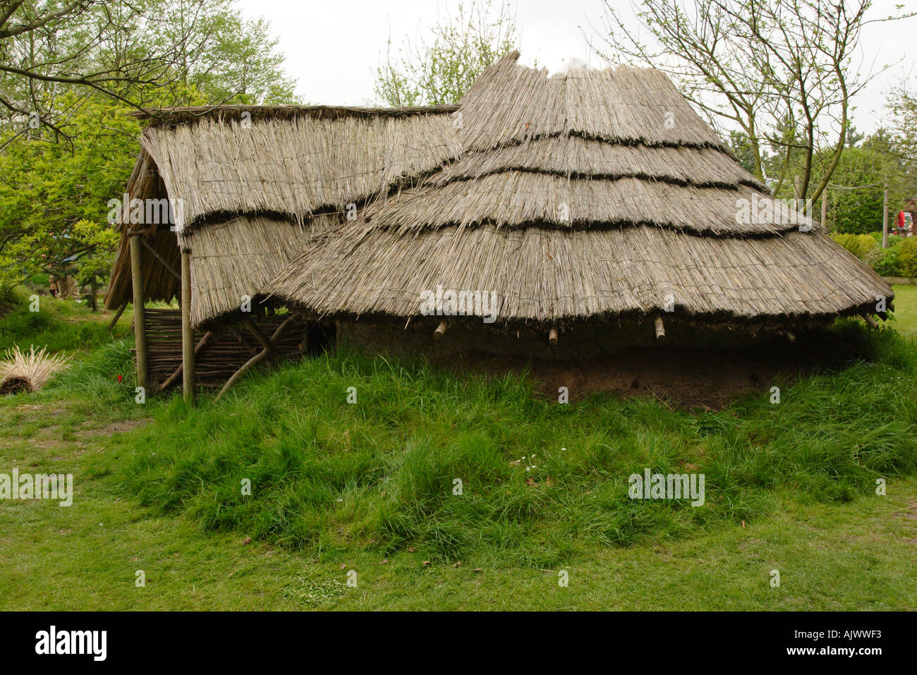Reconstruction of an iron age hut Stock Photo - Alamy