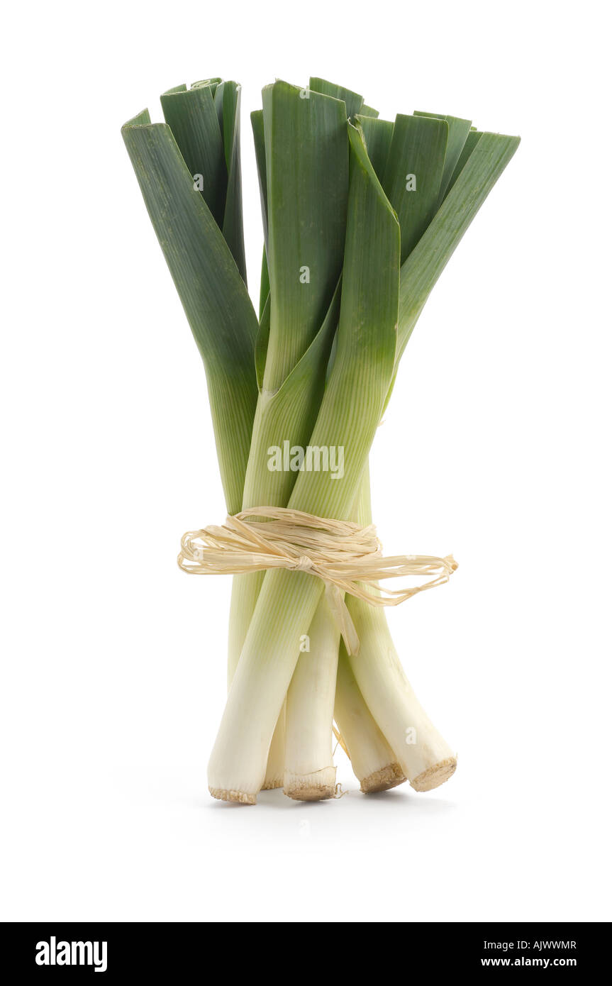 Bunch of Leeks Stock Photo - Alamy