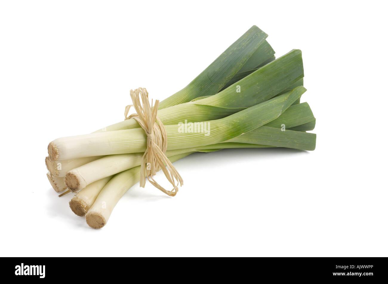 Bunch of Leeks Stock Photo - Alamy
