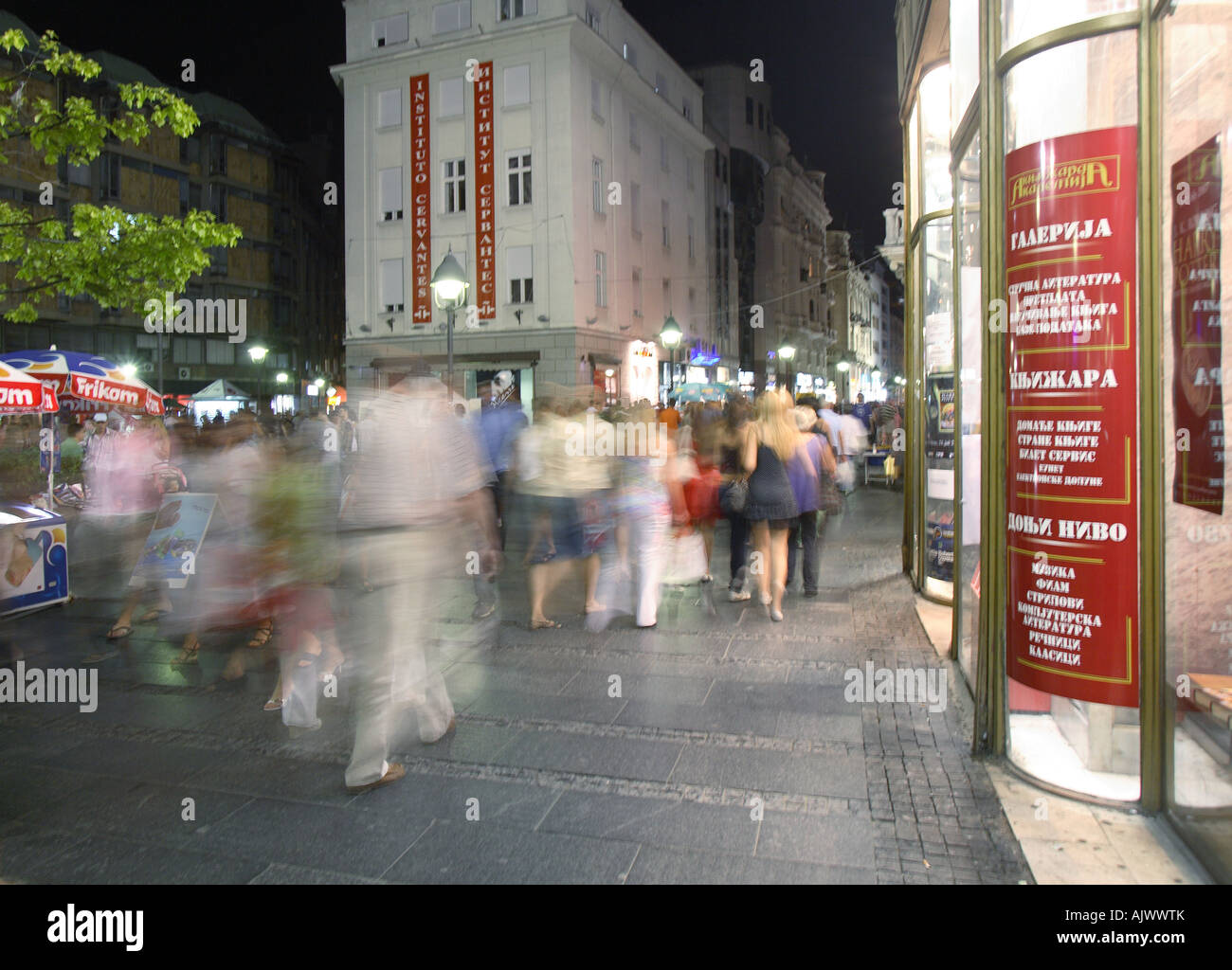 nightlife on the streets of belgrade serbia Stock Photo - Alamy