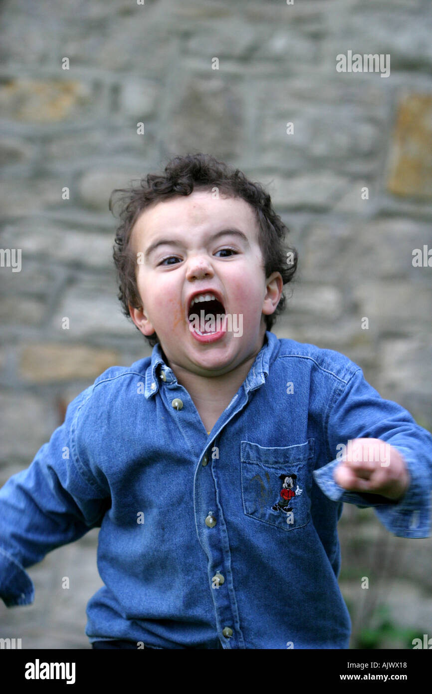 Child running towards screaming hi-res stock photography and images - Alamy