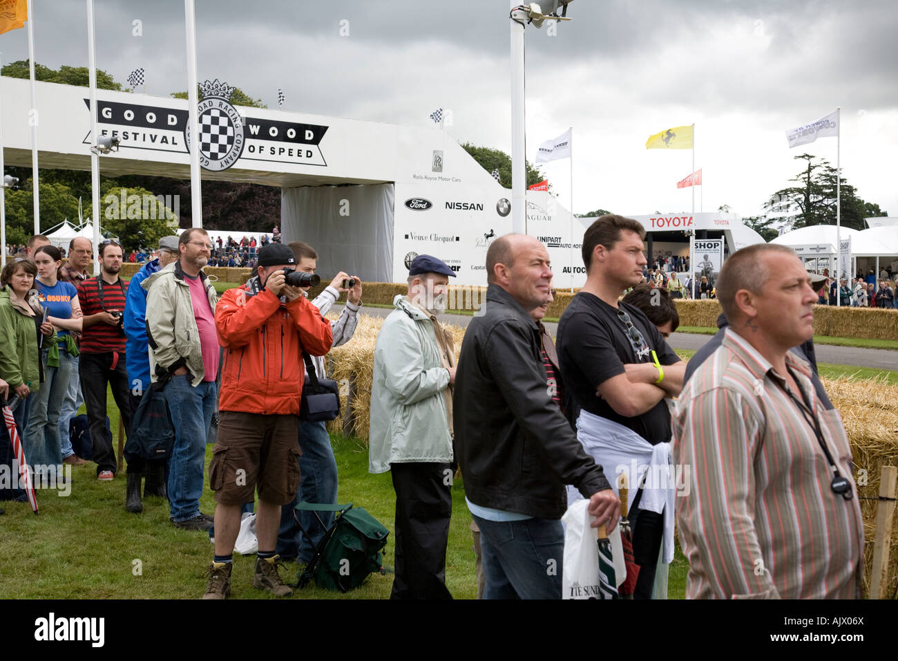 Crowds looking on at trackside at the Goodwood Festival of Speed ...
