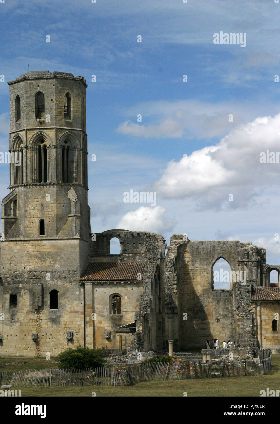 Remains of a French Monastery Stock Photo - Alamy