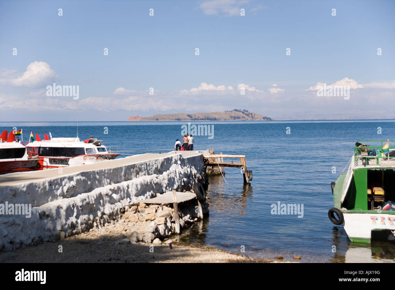 Isla de la Luna, Moon Island, from the Isla del Sol, the Island of the ...