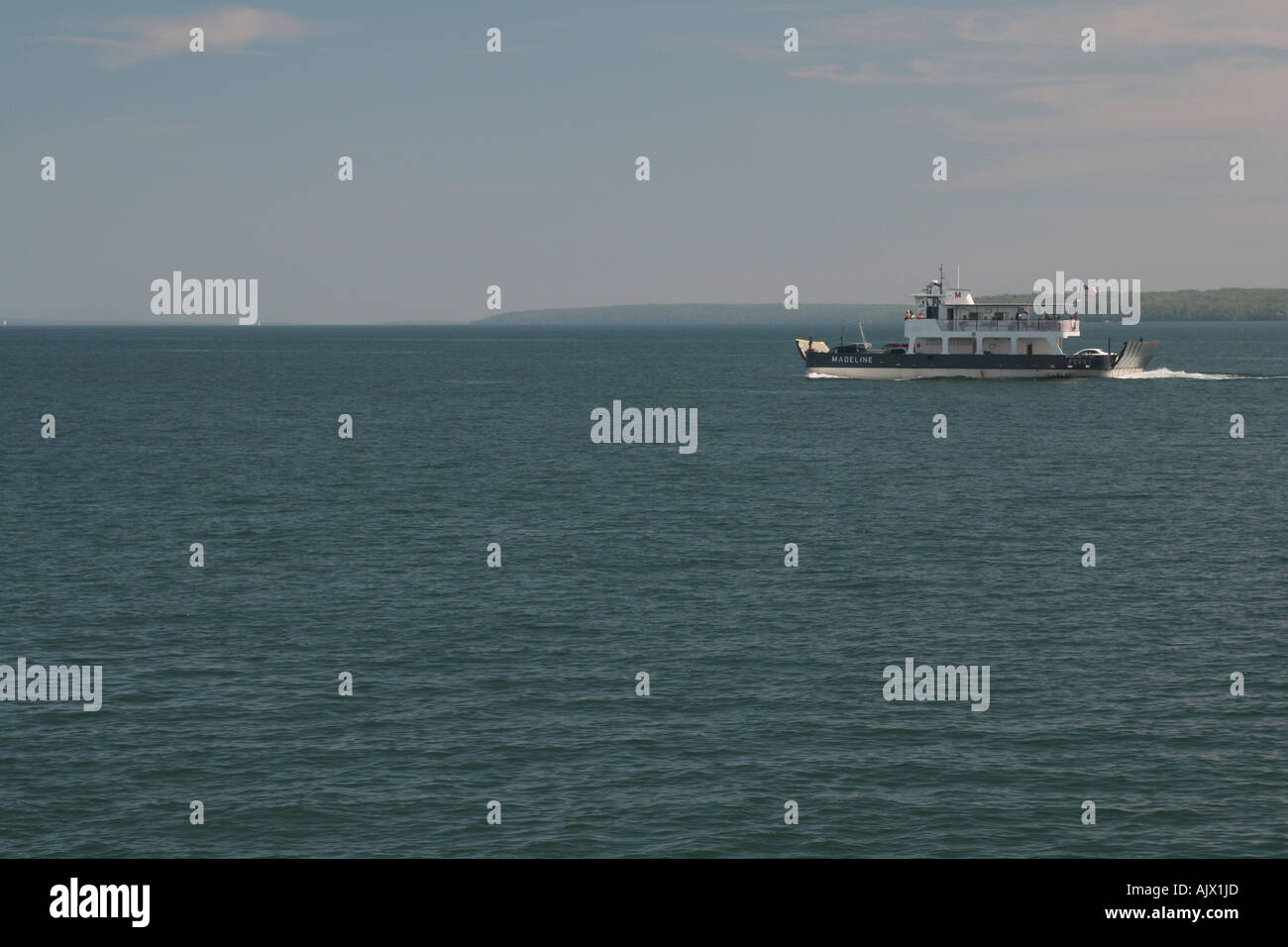 Ferry Traversing Route from Madeline Island to Bayfield Wisconsin USA ...