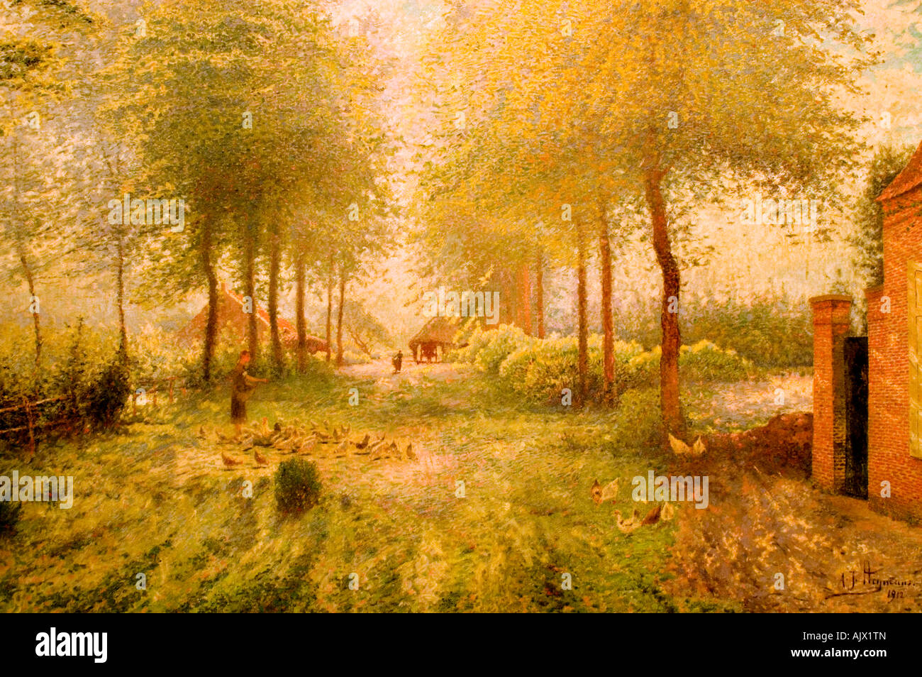 Adrien Joseph Heymans Summer in the morning 1907 Belgium Stock Photo ...