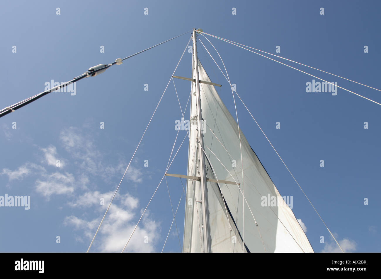 Rigging on yacht Stock Photo - Alamy