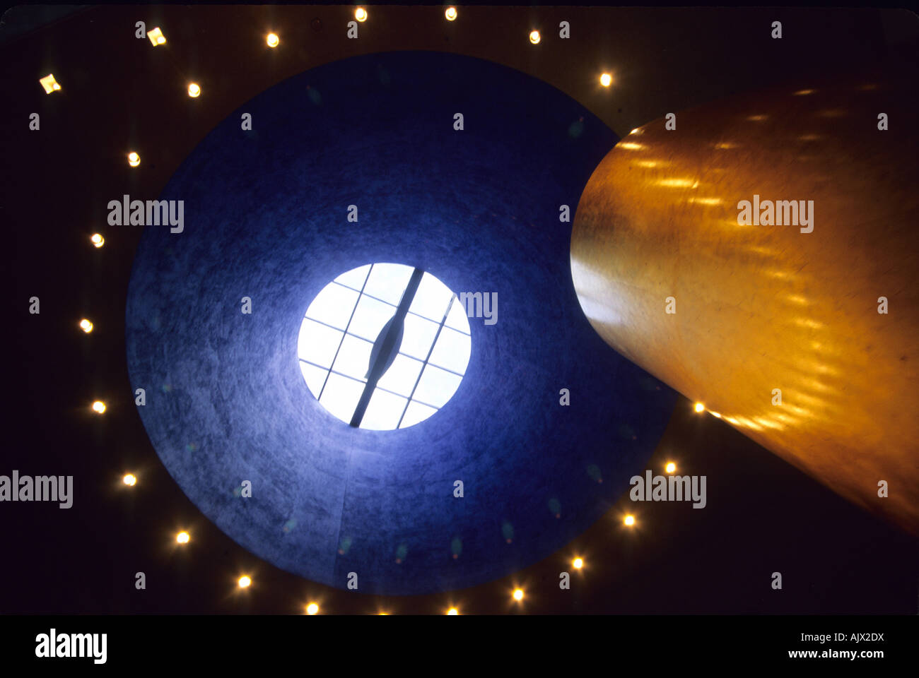 Architecture interior skylight and sculpture, Tech Museum of Innovation ...