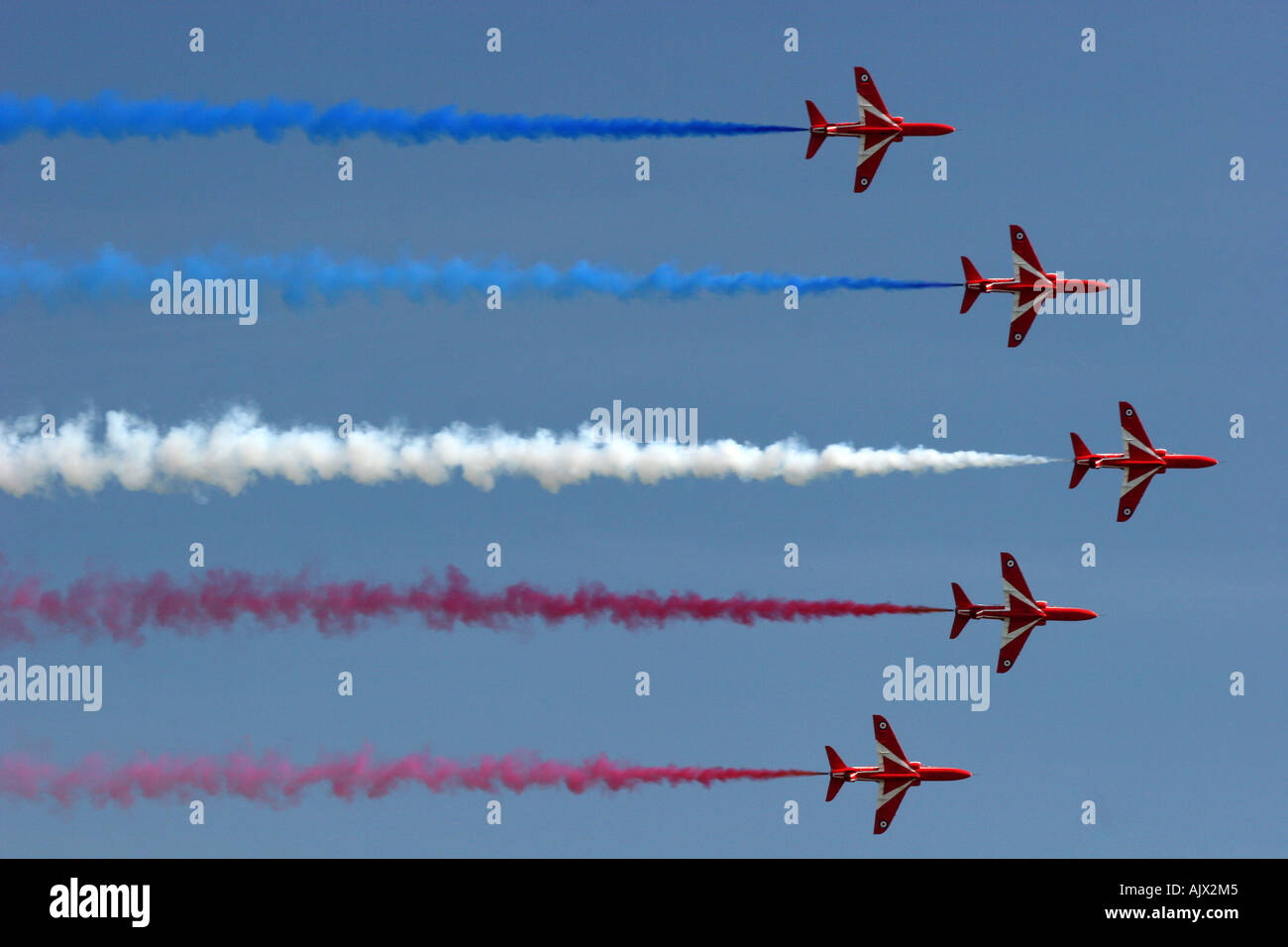 Red Arrows RAF display team Stock Photo - Alamy