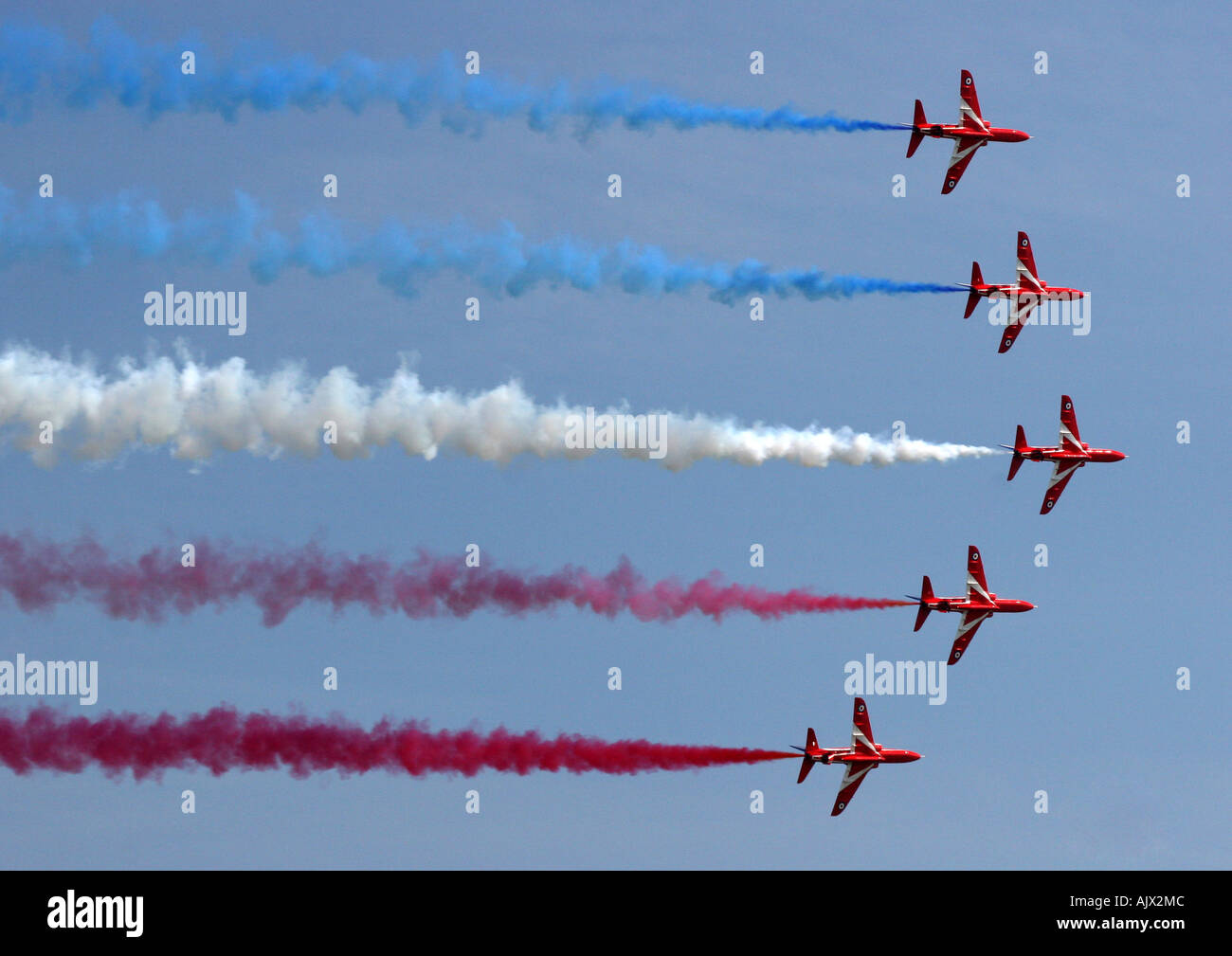 Red Arrows RAF display team Stock Photo - Alamy