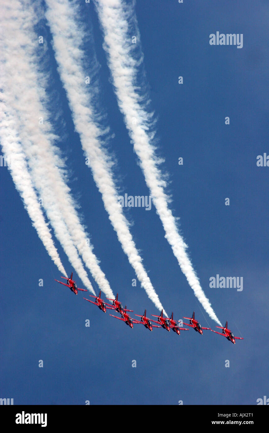 Red Arrows RAF display team team Stock Photo - Alamy