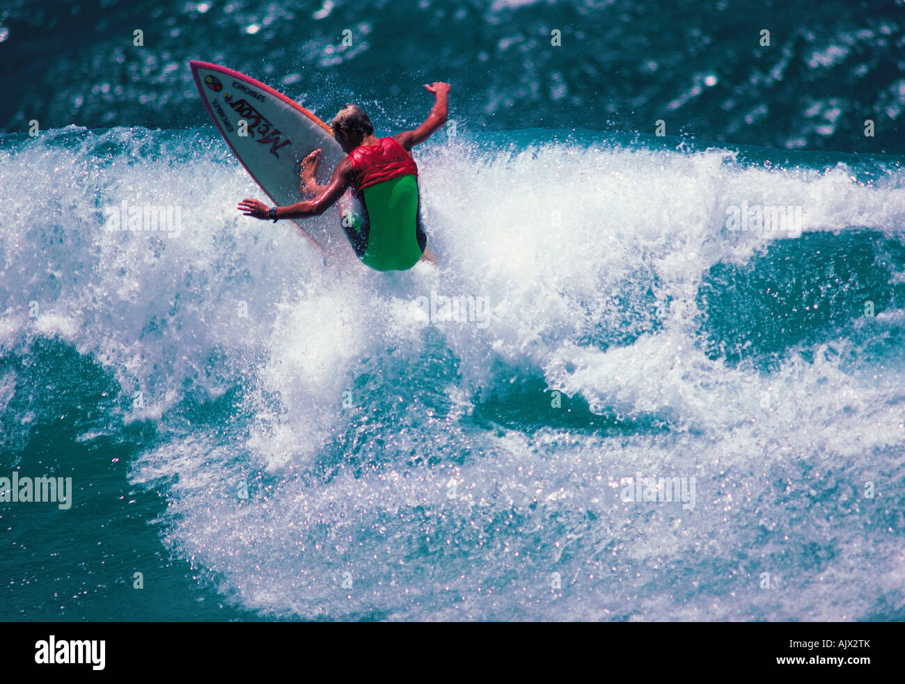 Australia. Man surfing on crest of a wave Stock Photo - Alamy