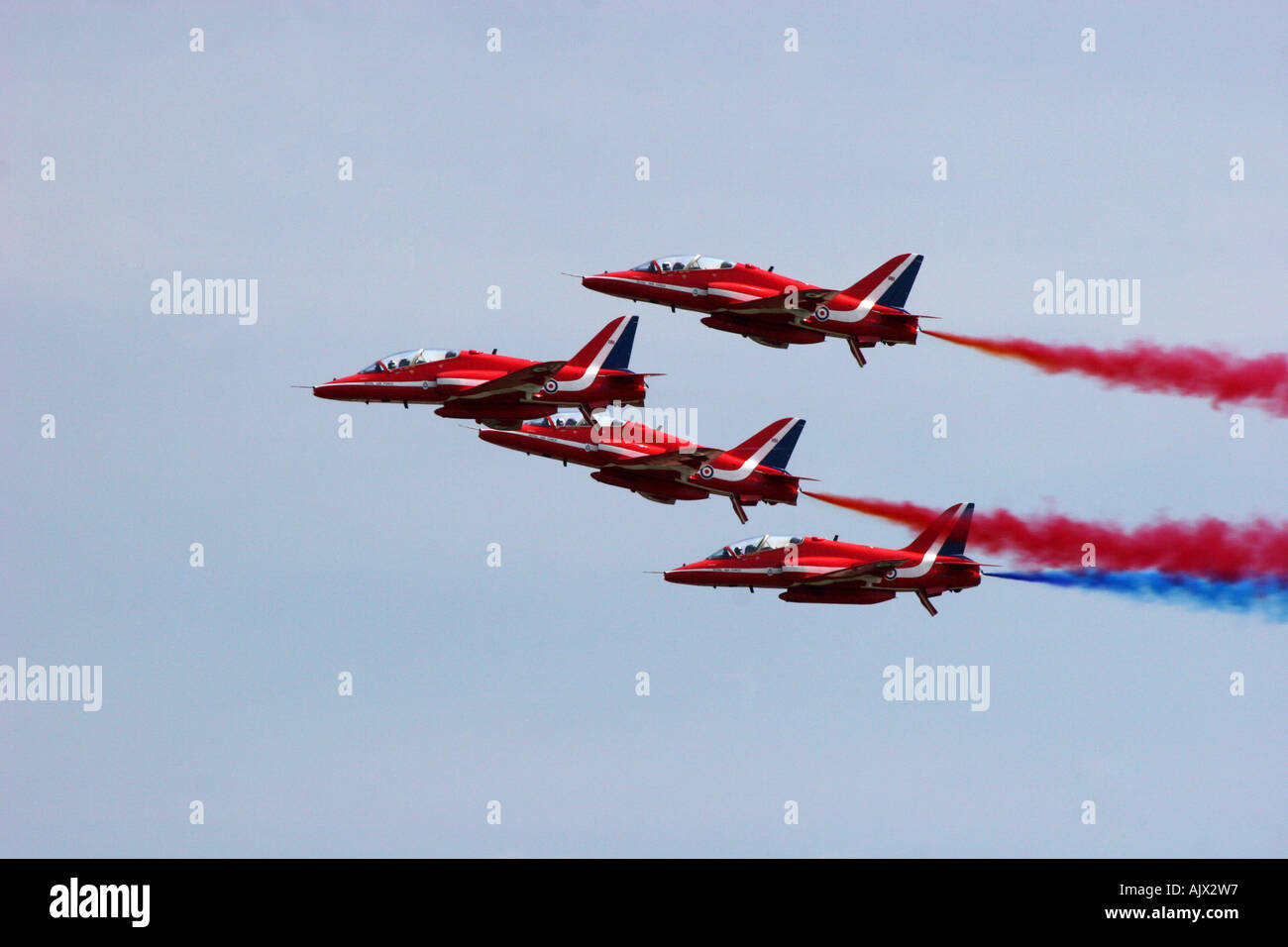 Red Arrows RAF display team Stock Photo - Alamy