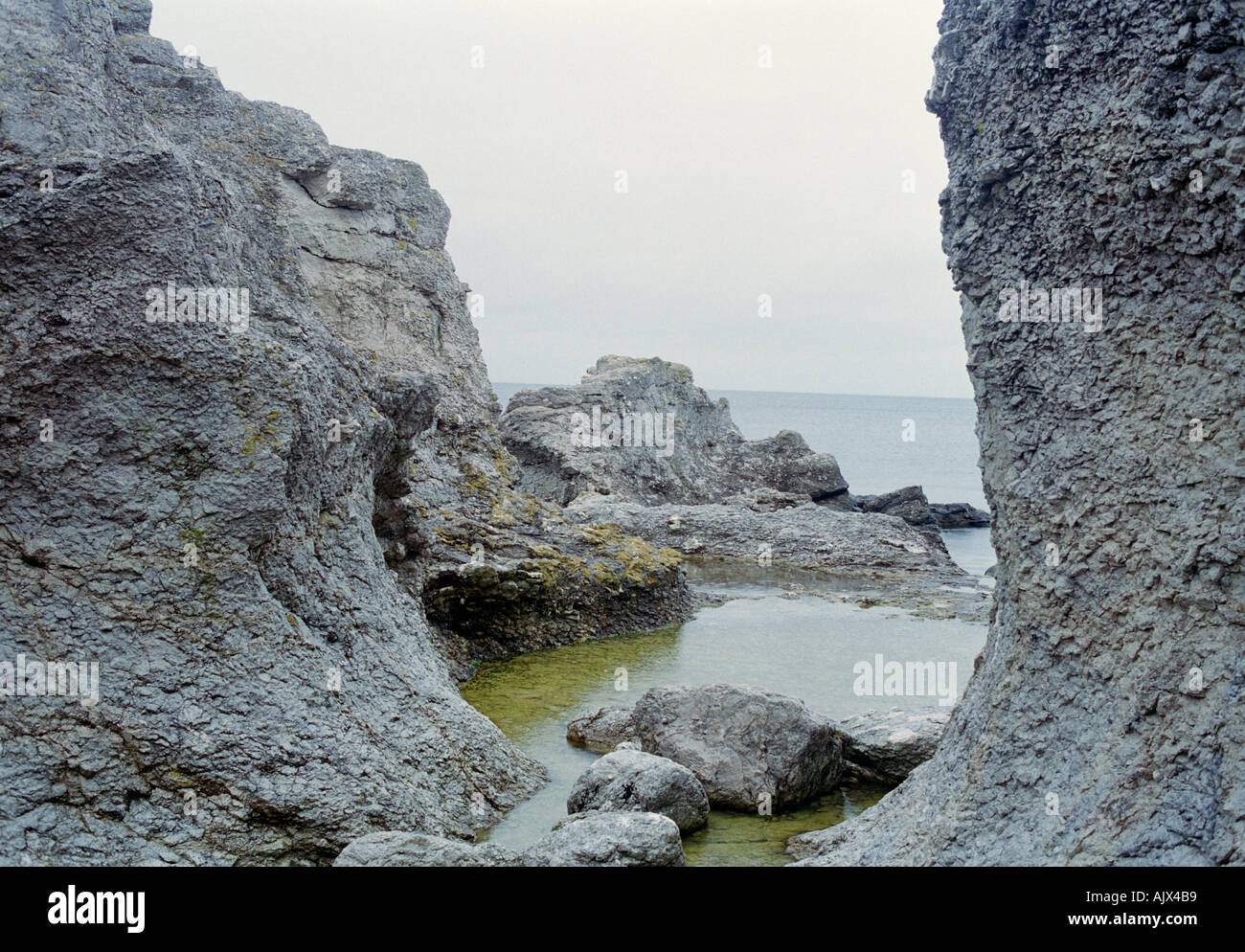 sea stack on Gotland Stock Photo - Alamy