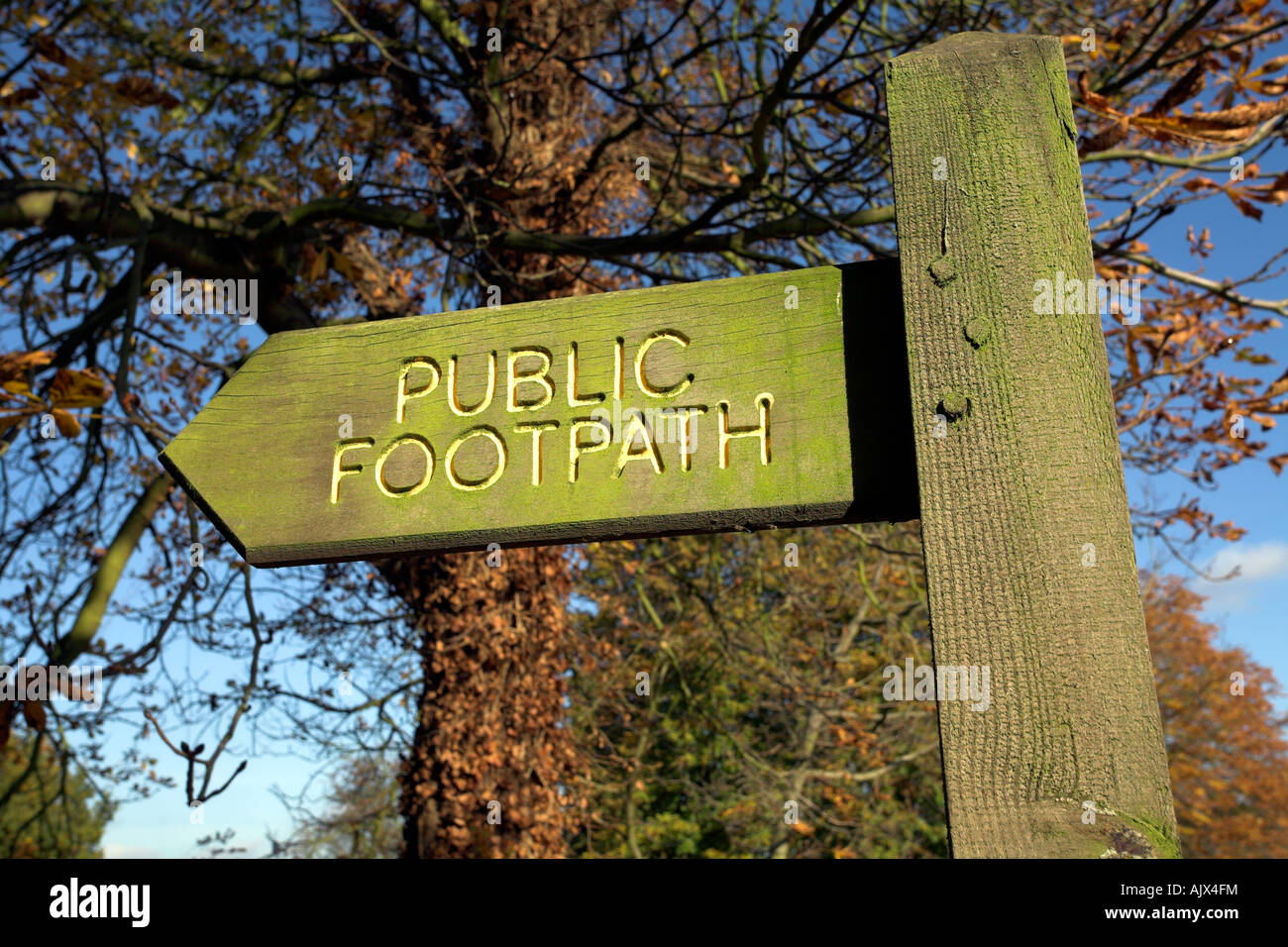 Footpath signpost sign walking walk trail waymark hi-res stock ...